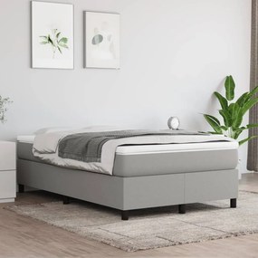 Box spring postel s matrací světle šedá 120x190 cm textil 3269683