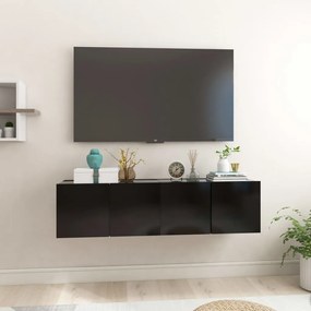 vidaXL Závěsné TV skříňky 2 ks černé 60 x 30 x 30 cm