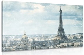 Obraz zimní Paříž - 120x80 cm