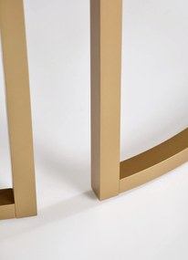Konferenční stolek Seville 90 cm z masivu černý/zlatý