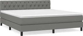 Box spring postel s matrací tmavě šedá 160x200 cm textil 3140306