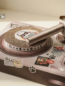 Sinsay - Kartonové škrabadlo pro kočku ve tvaru DJ konzole - krémová