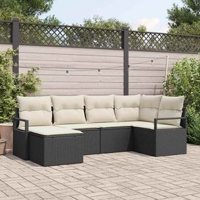 Set pohovek 6 ks Černá polyratan 3346447