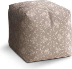 Sablio Taburet Cube Krémová noblesa - 60x60x60 cm