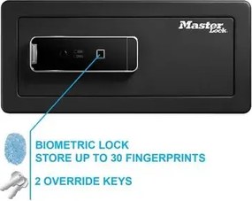 Master Lock LX110BEURHRO Velký biometrický trezor