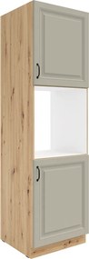 Kuchyňská linka STILO ac | 120 + 230 cm | PREMIUM BOX zásuvky | UNI dvířka | artisan/světle šedá