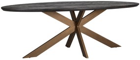 OnaDnes -20% Černo mosazný dubový jídelní stůl Richmond Blackbone 260 x 120 cm