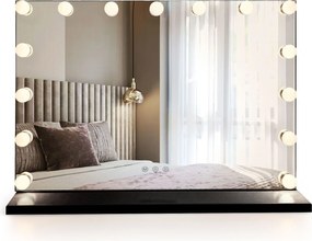 Rea Rea, Zrcadlo LED HOLLYWOOD Black 80x60, HOM-12014