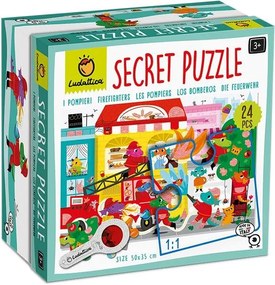 Puzzle ludattica - secret puzzle s lupou, hasiči