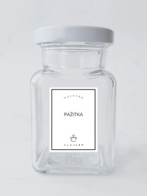 Samolepka na kořenky PAŽITKA bílá 3 × 4 cm základní písmo