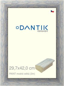 DANTIK rámeček 29,7x42 | PAINT modrá velká (Plexi Čiré)