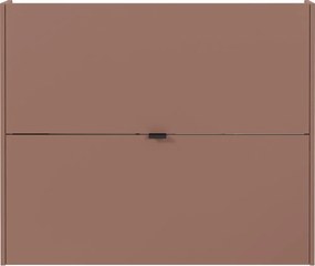 Hnědý výklopný/závěsný botník v dekoru dubu 100x83x18 cm Ameca – Germania