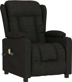 Elektrické masážní křeslo černé textil 3098791