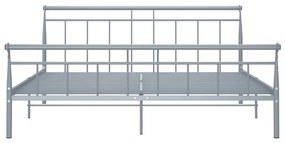 Rám postele šedý kov 200 x 200 cm,  325050