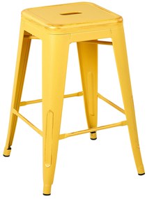 Sada barových stoliček 60 cm žluto zlatá, 2 kusy CABRILLO Beliani
