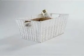 Compactor ETNA Ručně pletený úložný košík bílá / 31 x 24 x 14 cm