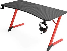 Herní stůl BG01 černo-červený 120 cm