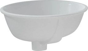 vidaXL Umyvadlo do koupelny bílé 33 x 29 x 16,5 cm oválné keramika [153715]