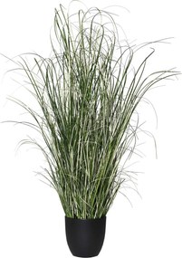 Umělá tráva v černém květináči GREVY, výška 85 cm, plast, zelená