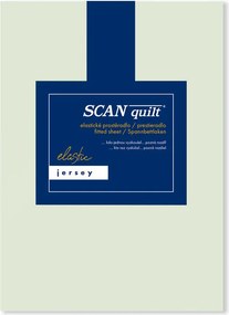 SCANquilt napínací prostěradlo JERSEY ELASTIC LYCRA světle khaki výška matrace do 30 cm 100 x 220 cm