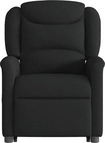 Zvedací masážní polohovací křeslo černé textil 3303206