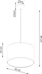 Sollux Lighting Závěsná lampa NOVA 40 bílá