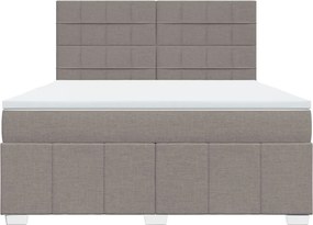 Box spring postel s matrací taupe 180x200 cm textil 3294051