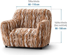 Bielastické potahy OCEANO NOVÉ cihlové křeslo (š. 60 - 110 cm)