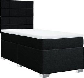 Box spring postel s matrací černá 80 x 200 cm textil 3290317