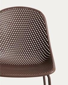 Hnědá kovová zahradní židle Quinby – Kave Home