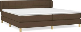 Box spring postel s matrací tmavě hnědá 200x200 cm textil 3126832