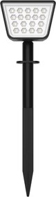 LED RGBW Solární svítidlo se senzorem LED/3,7V IP54 1200 mAh černá