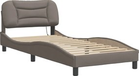 Rám postele s LED bez matrace Hvar Taupe 90x190 cm Látka 3213673