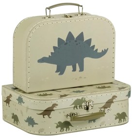 a Little Lovely Company Sada kufříků do dětského pokoje dinosaurus 2ks