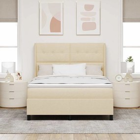 Postel s boxspringem s polštářem Krémová 200 x 160 cm textil 3341656