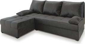 Rohová rozkládací sedací souprava do L CELESTE, 200 cm, s úložným prostorem Roh pohovky: Levý roh, Barva látky Paros: Světle šedá (Paros 05)