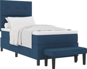 Postel s boxspringem s čelo Modrá 80 x 200 cm textil 3344029