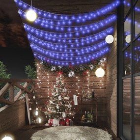 Světelný řetěz kulaté žárovky 20 m 200 LED modrý 8 funkcí - Default Title