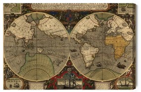 Obraz Mapa Starověkého Světa Nedostatek Nedostatek Plátno Canvas 90x60
