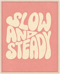 Ručně vyrobený zarámovaný digitální tisk Slow & Steady