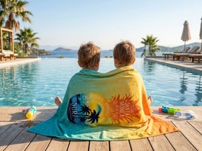 Rychleschnoucí XXL plážová osuška ANANARA barevná 150 x 210 cm, 100% mikrovlákno