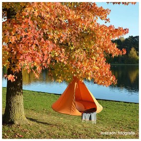 Kondela Závěsné houpací křeslo, světle šedá, KLORIN NEW BIG SIZE CACOON HAMMOCK