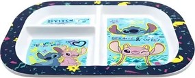 STOR Dětský obdélníkový talíř Stitch / Dětský talíř / bez BPA / do mik