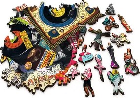 TREFL Dřevěné puzzle Ve světě hudby / 501 dílků / 37,5 x 25,4 cm