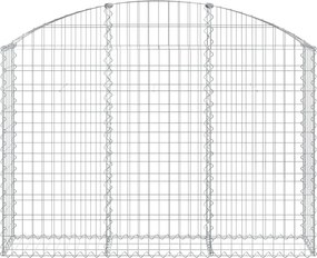 Klenutý gabionový koš 150 x 30 x 100/120 cm pozinkované železo 153445