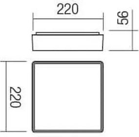 Redo 90157 - LED Venkovní stropní svítidlo MARINA LED/12W/230V IP65 antracit