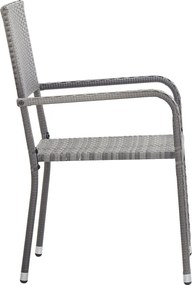 vidaXL Zahradní jídelní židle 2 ks polyratan [46412] Barva: Černá