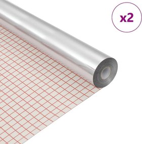 Samoopravovací zrcadlová fólie 45 x 150 cm 2 ks Stříbrná PET 3394630