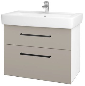 Dřevojas Koupelnová skříň Q MAX SZZ2 80 Varianta: N01 Bílá lesk / Úchytka T02 / M05 Béžová mat