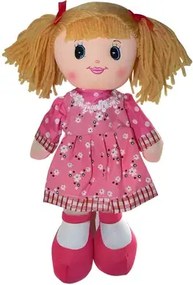 SPARKYS Panenka hadrová tmavě růžové šatičky / Textilní / 30 cm / od 3